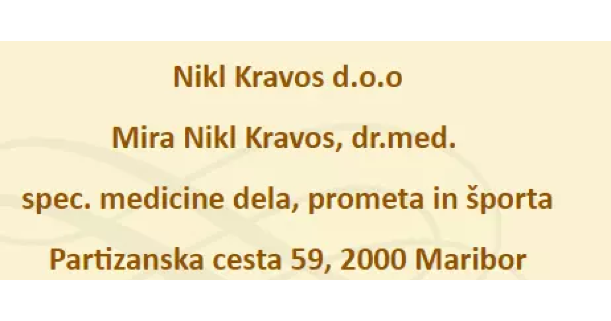Družinska medicina v Sloveniji - Nikl Kravos d.o.o.